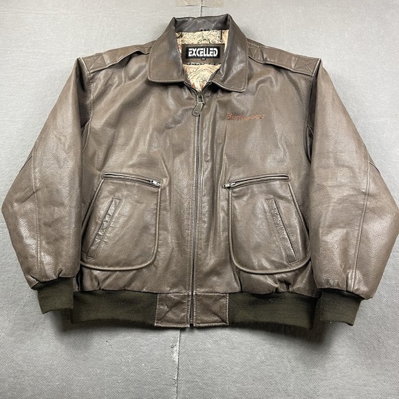 Excelled | Jackets & Coats | Vintage Excelled Leather Jacket Budweiser ...